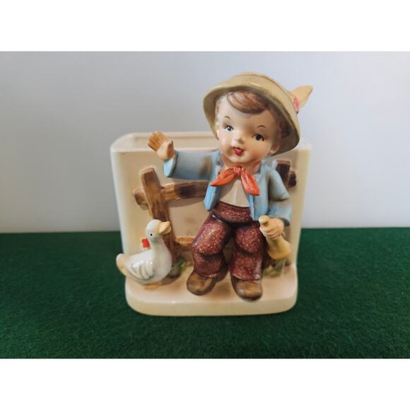 napco | Accents | Vintage Napco Figurine Boy Goose Duck Planter Japan 6 ...